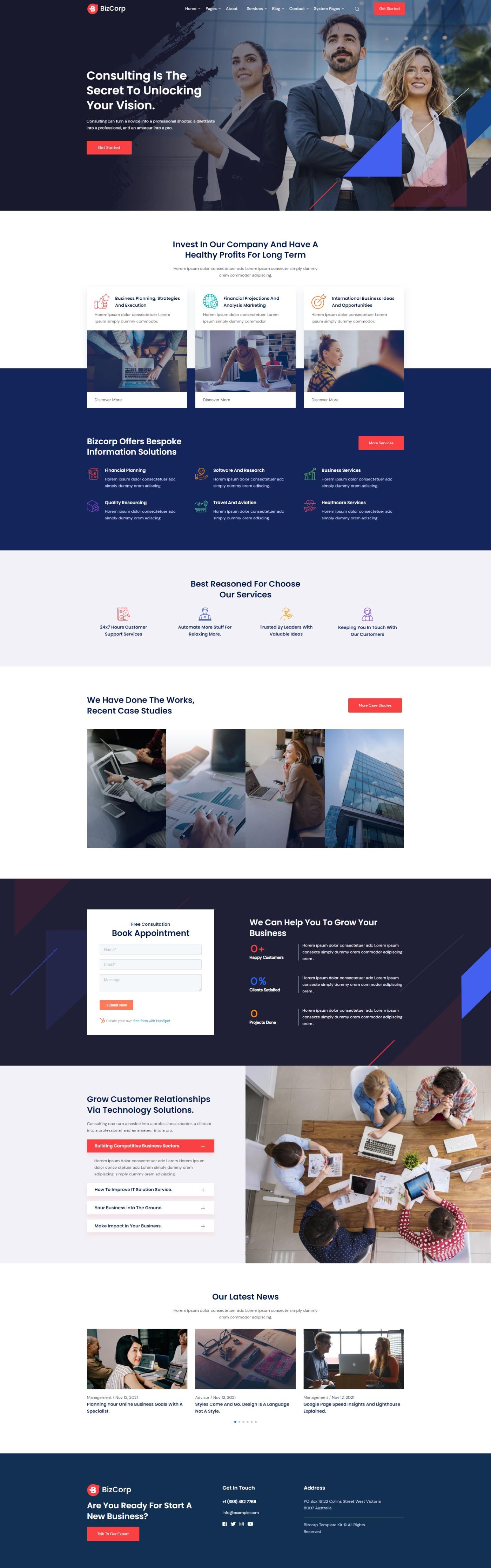 Bizcorp Theme by Radiant Themes